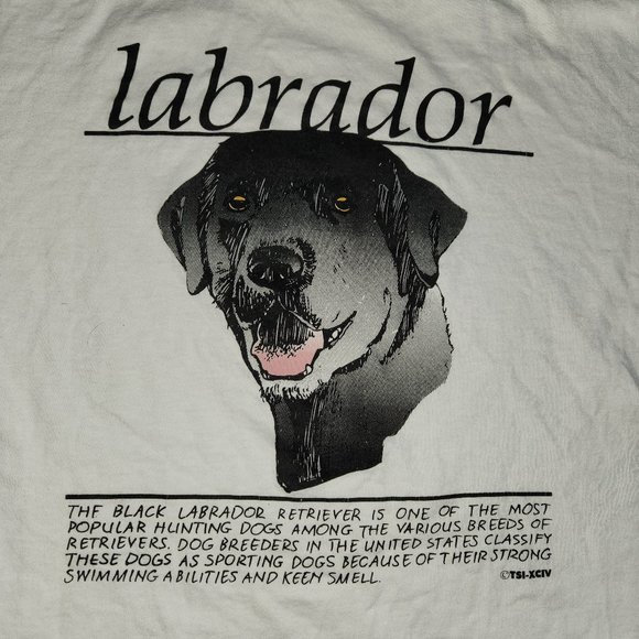 Tsi | Shirts | Vintage Tsi Labrador Dog Tee Mens Xlarge | Poshmark